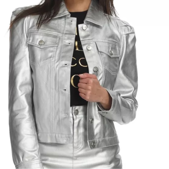 Heather’s Closet | Jackets & Coats | Heathers Closet Metallic Silver ...